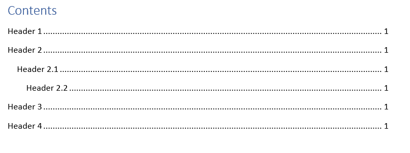 How To Create Table Of Contents In O365 Add In Online Free Tutorials 5519